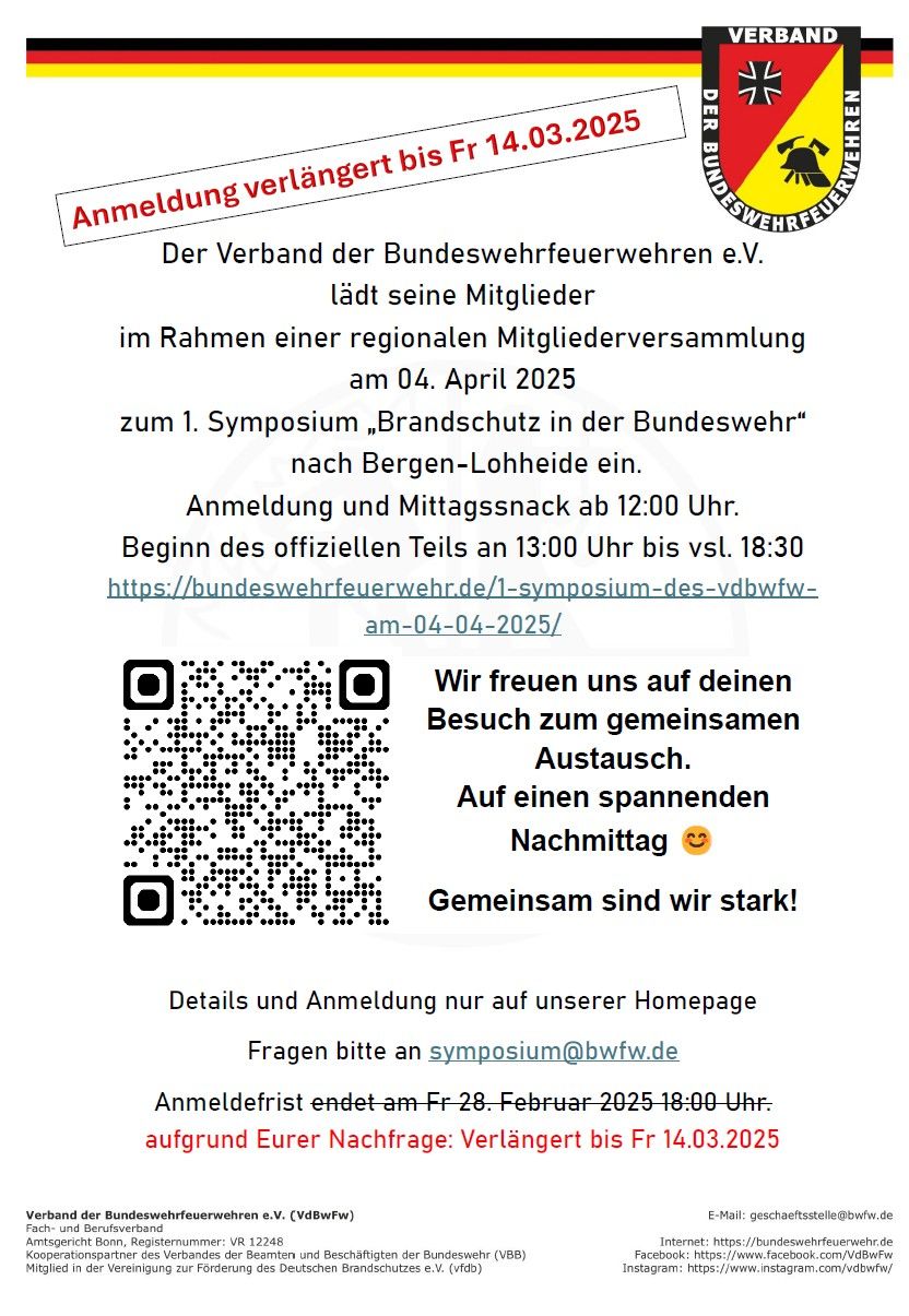 1. Symposium des VdBwFw am 04.04.2025 – Verband der Bundeswehrfeuerwehren e.V.